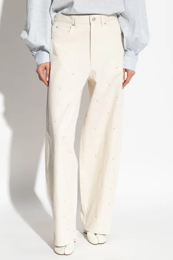 Marni Trousers With Embroidered Pattern
