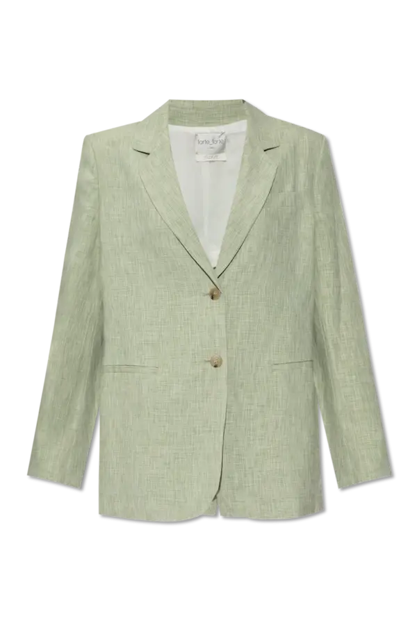 FORTE_FORTE Linen Finish Double-breasted Jacket