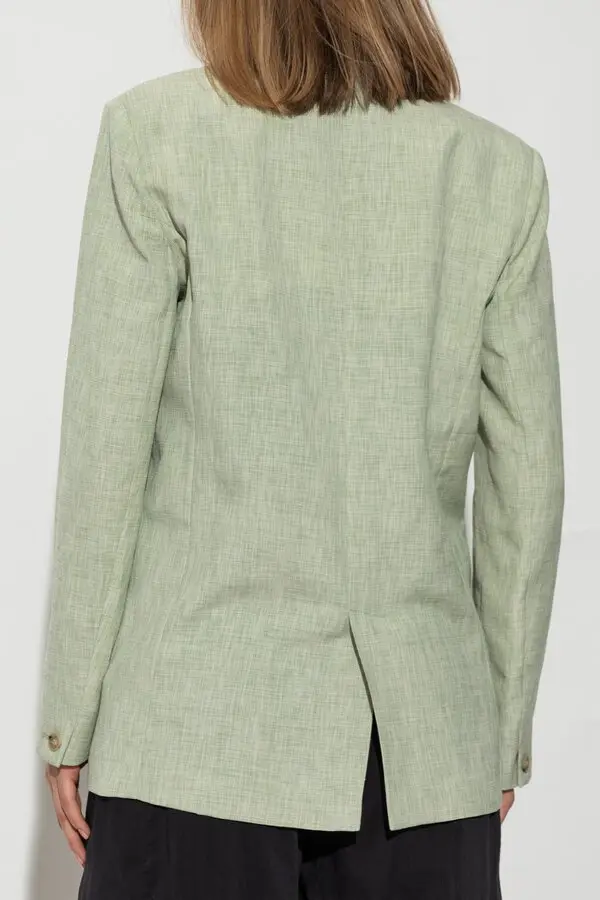 FORTE_FORTE Linen Finish Double-breasted Jacket