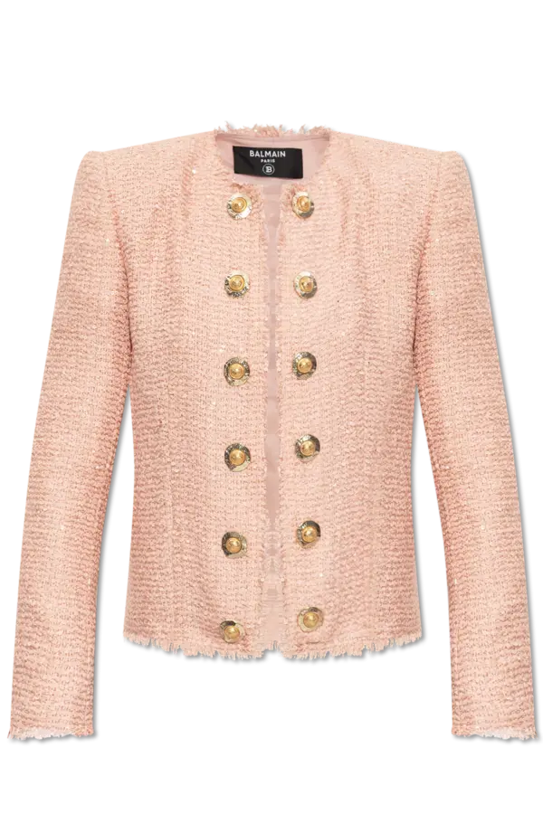 Balmain Sequin-embellished Tweed Blazer