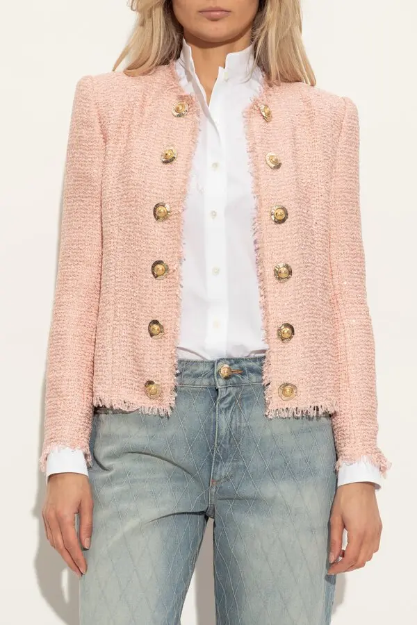 Balmain Sequin-embellished Tweed Blazer