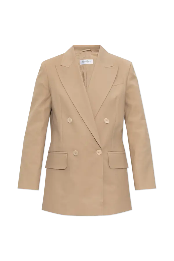 Max Mara Double-breasted "suez" Blazer - Beige