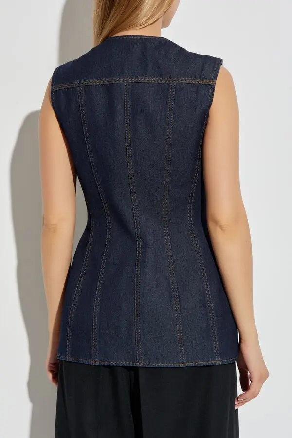 Versace Denim Vest - Navy Blue