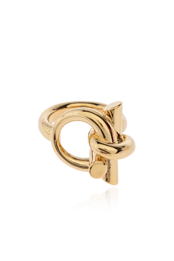 FERRAGAMO Brass Knot Ring - Gold
