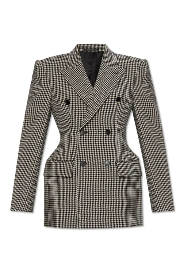 Balenciaga Houndstooth Double-breasted Blazer