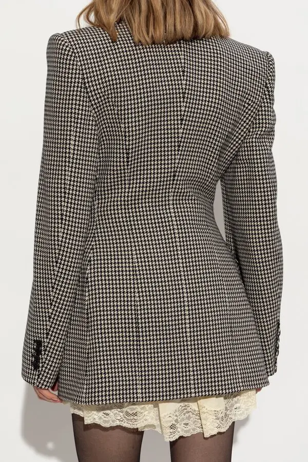 Balenciaga Houndstooth Double-breasted Blazer