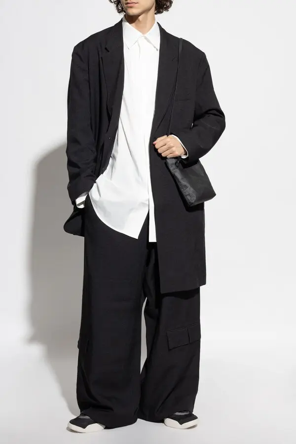 Y3 Oversized Wide-leg Trousers With Pockets