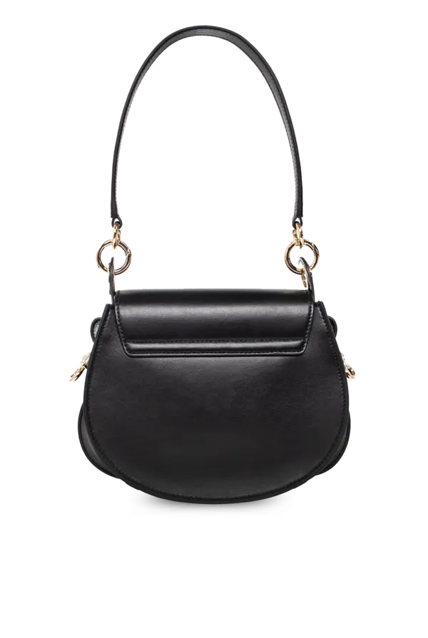 Chloé Tess Small Leather Shoulder Bag Black Editorialist