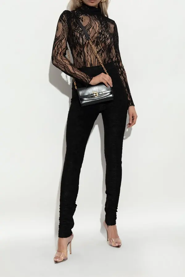 GIANVITO ROSSI Elle Heeled Mules - Silver