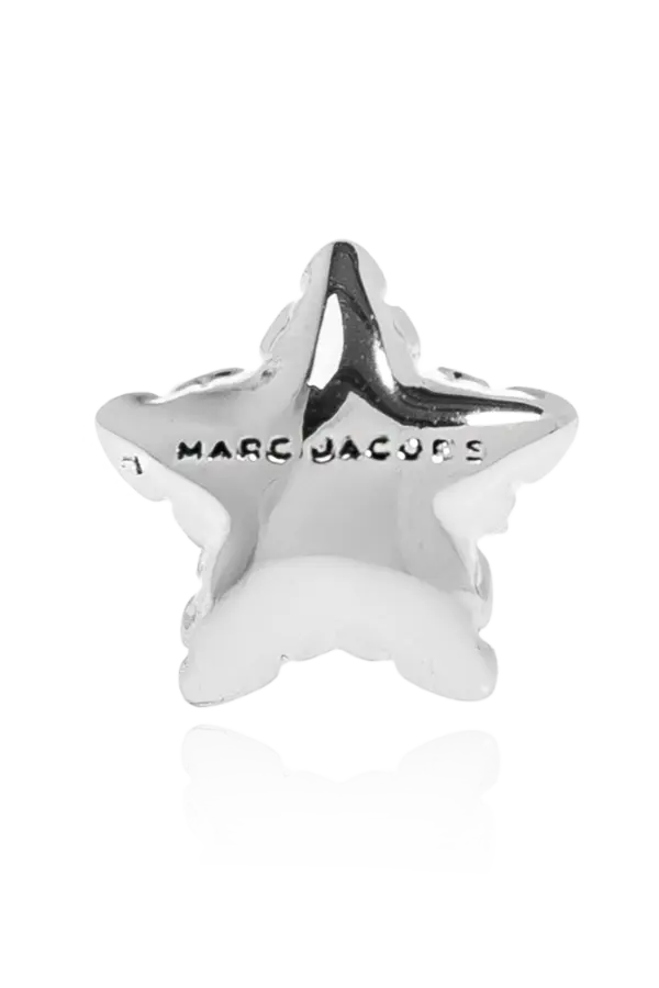 Marc Jacobs Brass Star Stud Earrings - Silver