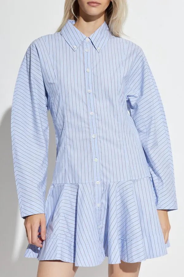 GANNI Striped Shirt Dress