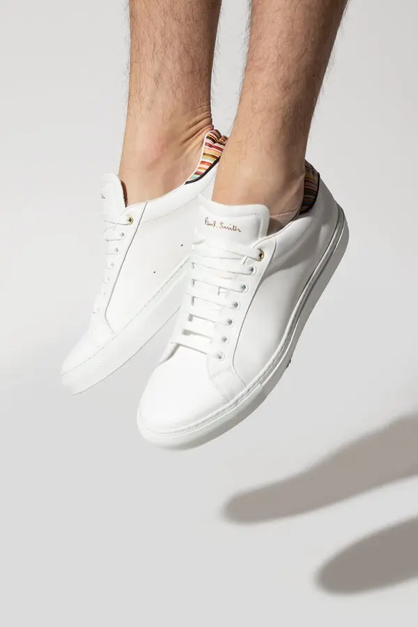 Paul Smith Logo Embossed Leather Sneakers