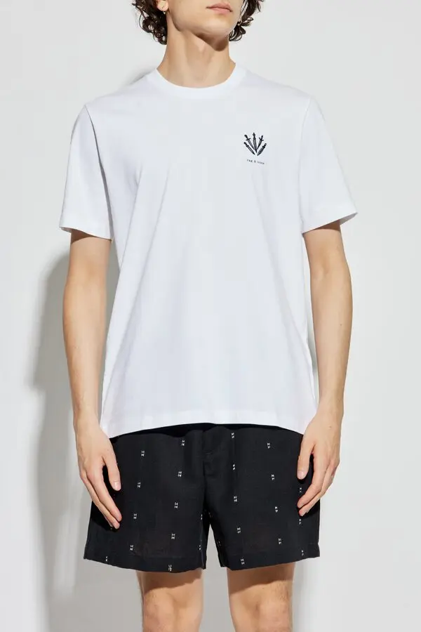 Rag & Bone Cotton T-shirt With Logo - White