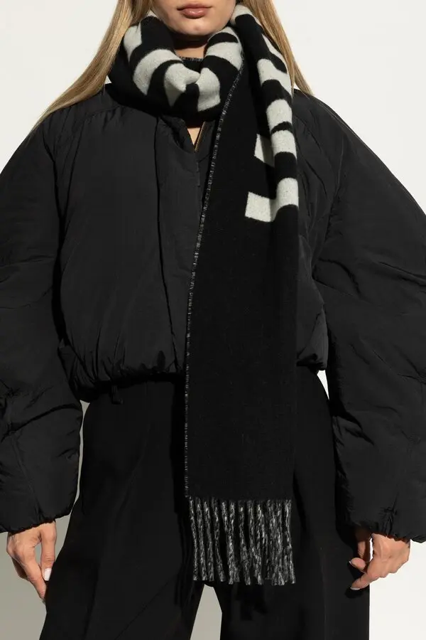 Jacquemus Wool Scarf With Logo