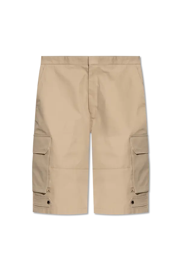 AMI Paris Logo Cargo Shorts - Beige