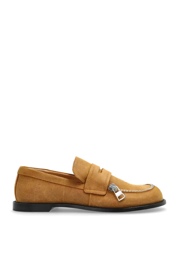 JW Anderson Leather Loafers With Zipper Detail