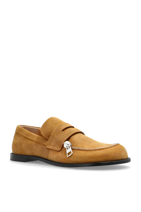 JW Anderson Leather Loafers With Zipper Detail