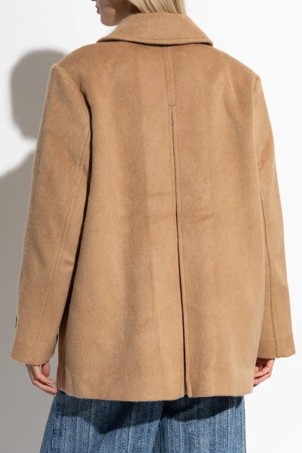 GANNI Double-breasted Coat - Brown