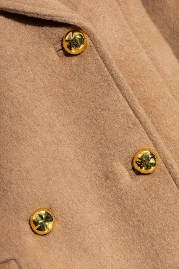 GANNI Double-breasted Coat - Brown