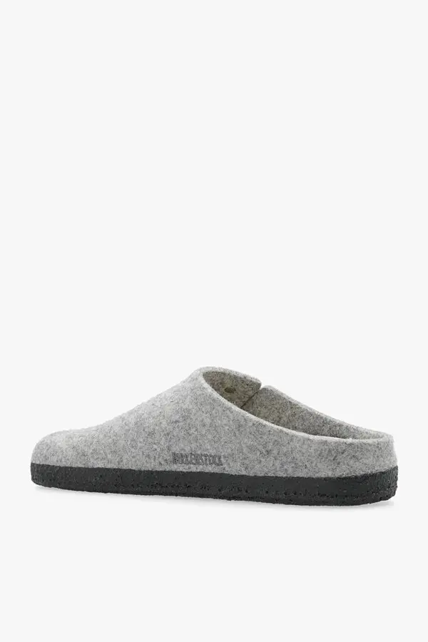 BIRKENSTOCK Zermatt Rivet Felt Slides - Grey