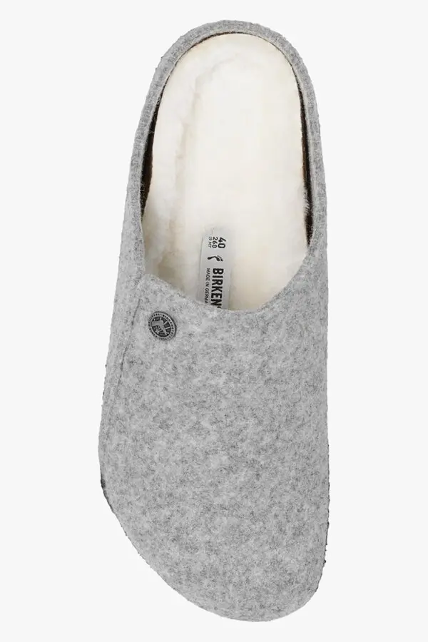 BIRKENSTOCK Zermatt Rivet Felt Slides - Grey