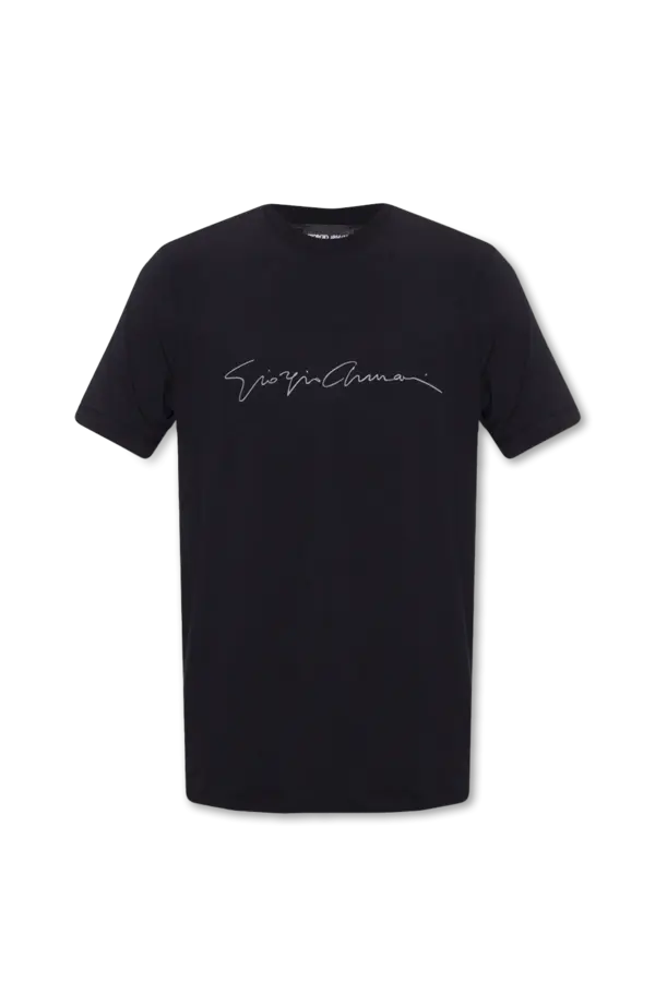 Giorgio Armani T-shirt With Logo - Black