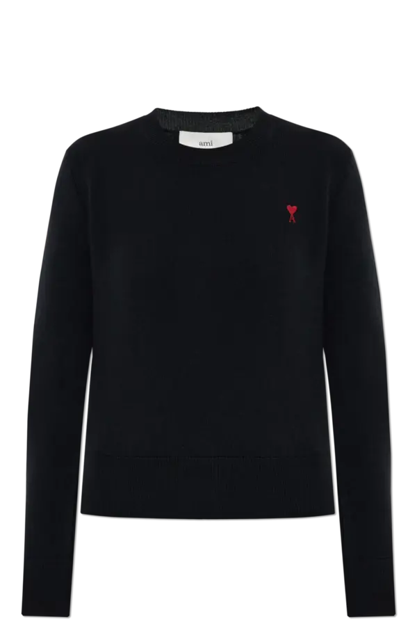 AMI Paris Wool Sweater - Black