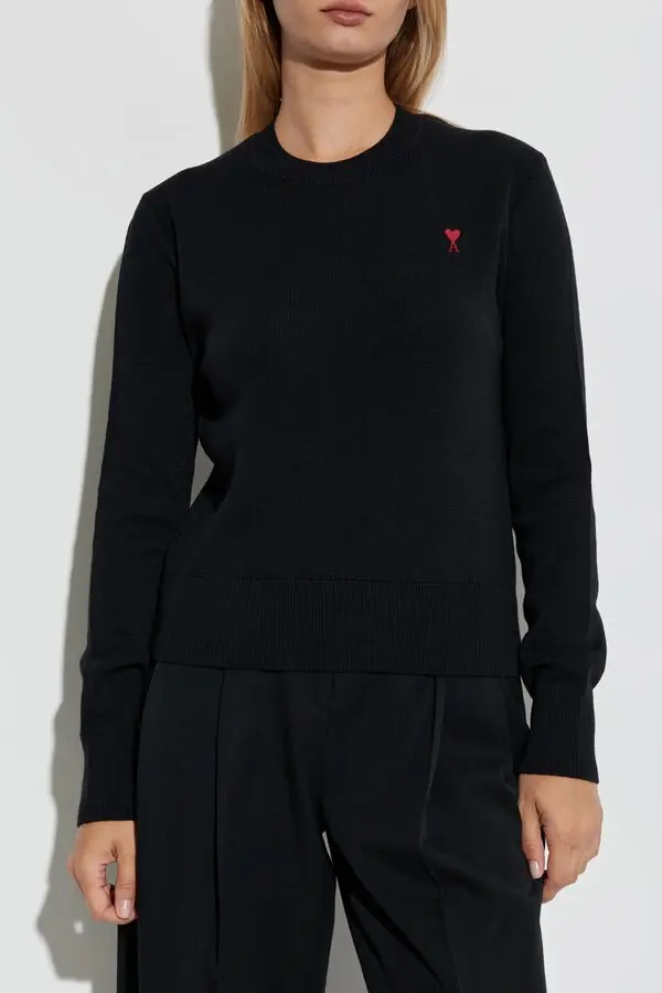 AMI Paris Wool Sweater - Black