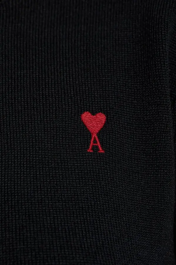 AMI Paris Wool Sweater - Black