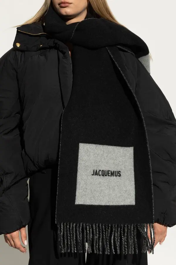 Jacquemus Wool Scarf With Logo