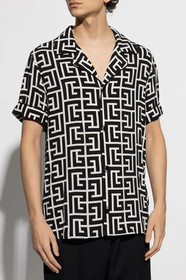 Balmain Silk Shirt With Monogram