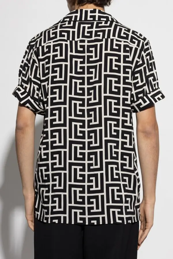 Balmain Silk Shirt With Monogram