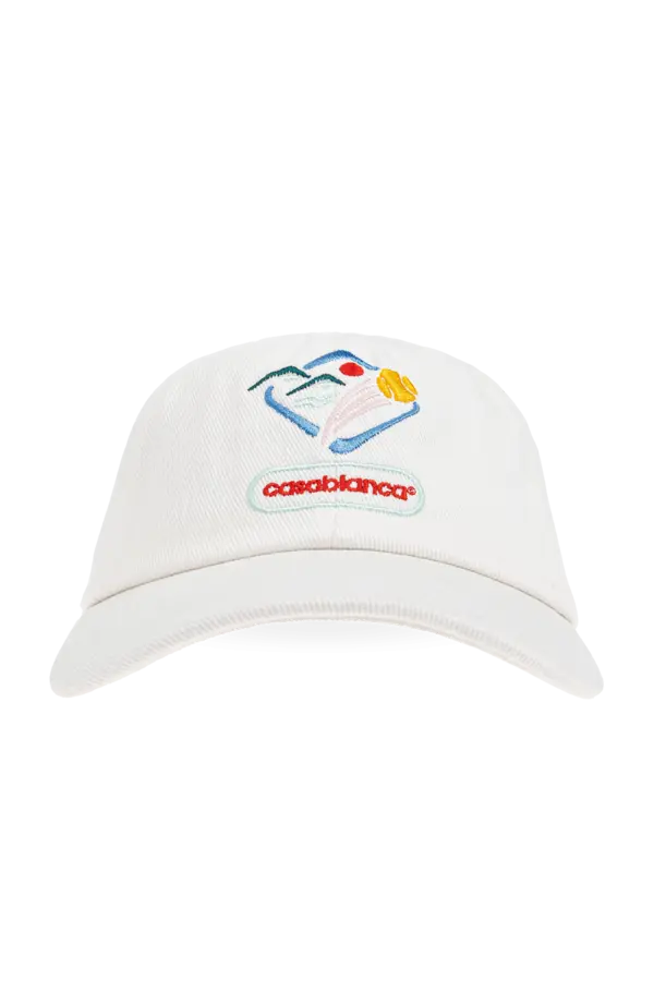 Casablanca Embroidered Landscape Baseball Cap - White