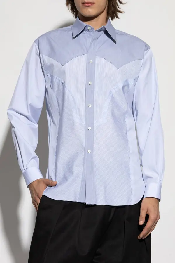 MAISON MARGIELA Cotton Shirt - Light Blue