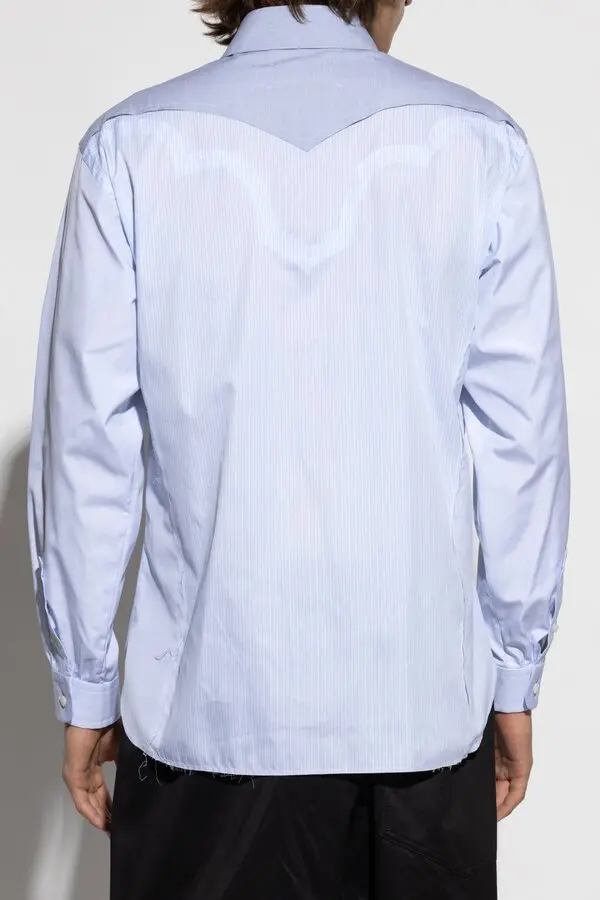 MAISON MARGIELA Cotton Shirt - Light Blue