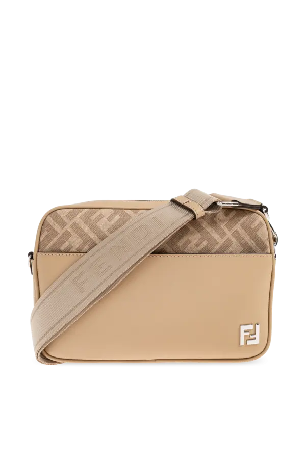 Fendi Shoulder Bag With Logo - Beige