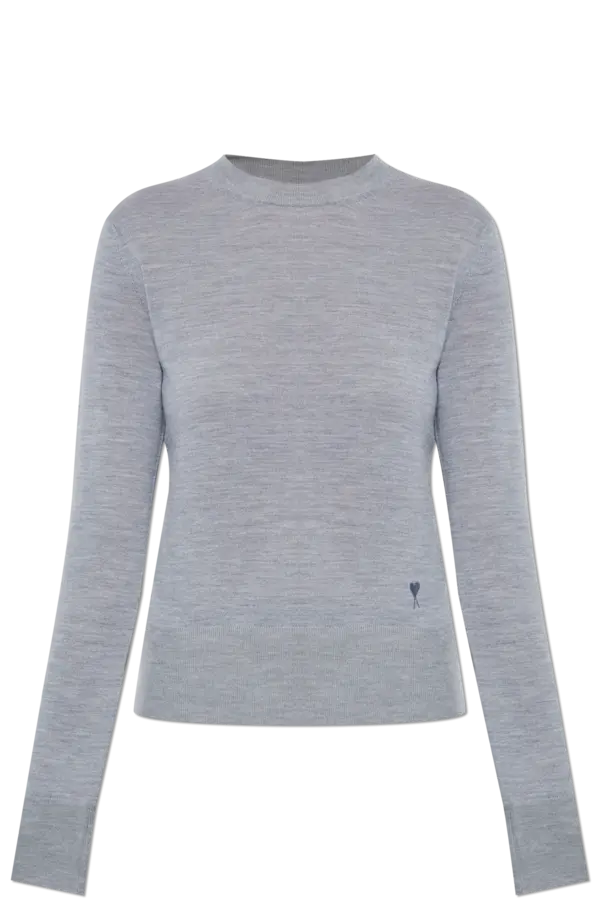 Ami Thin Wool Sweater - Grey