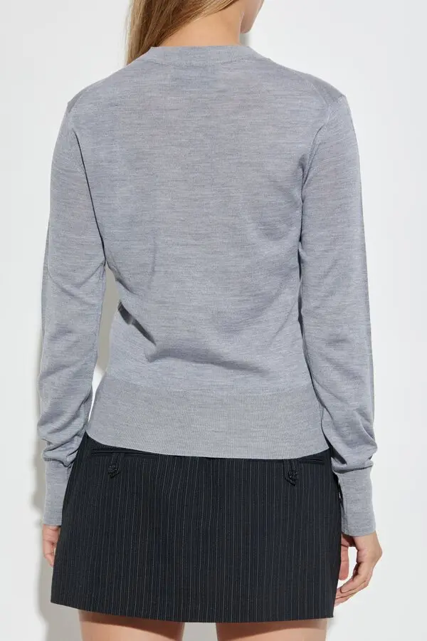 Ami Thin Wool Sweater - Grey