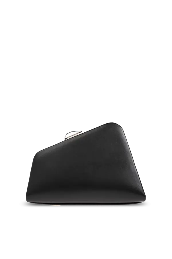 Attico Midnight Leather Clutch - Black