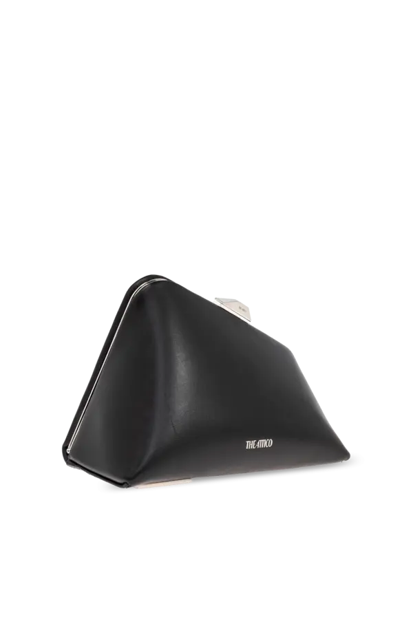 Attico Midnight Leather Clutch - Black