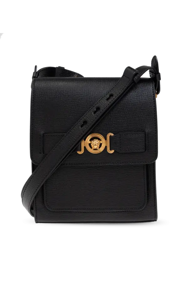 Versace Leather Shoulder Bag - Black