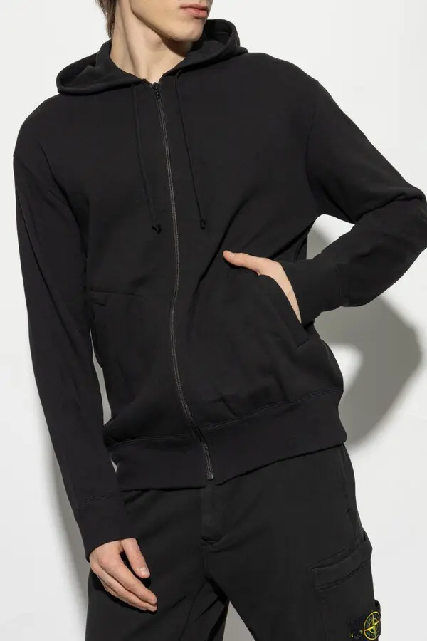 Play Comme Des Garcon Zip-up Cotton Knit Sweatshirt