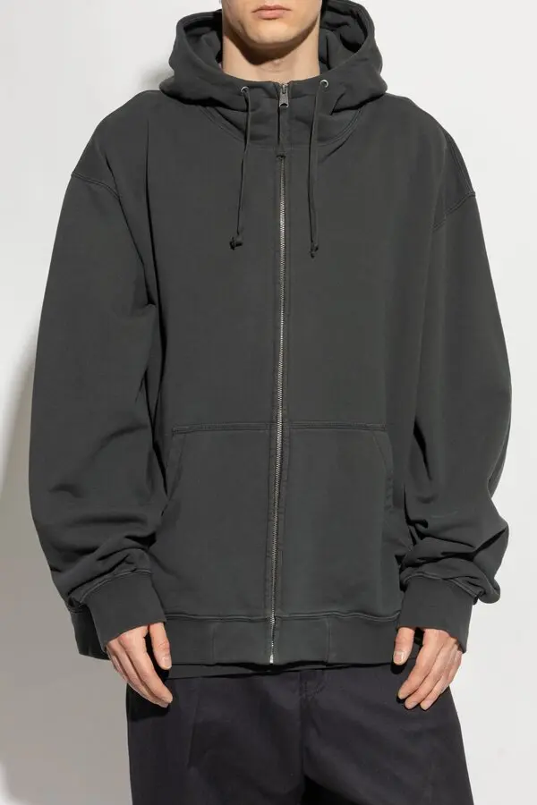 MAISON MARGIELA Oversized Cotton Hoodie - Grey