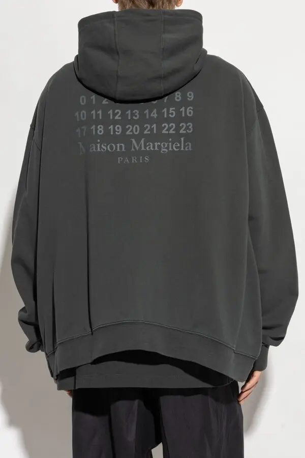 MAISON MARGIELA Oversized Cotton Hoodie - Grey