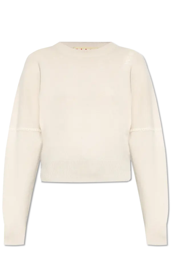 Marni Wool And Cashmere Sweater With Decorative Stitching