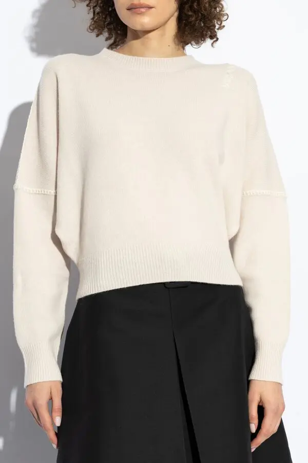 Marni Wool And Cashmere Sweater With Decorative Stitching