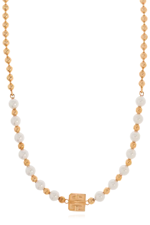 Givenchy Brass Necklace With Pearl Elements