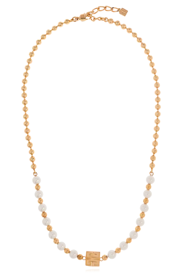 Givenchy Brass Necklace With Pearl Elements