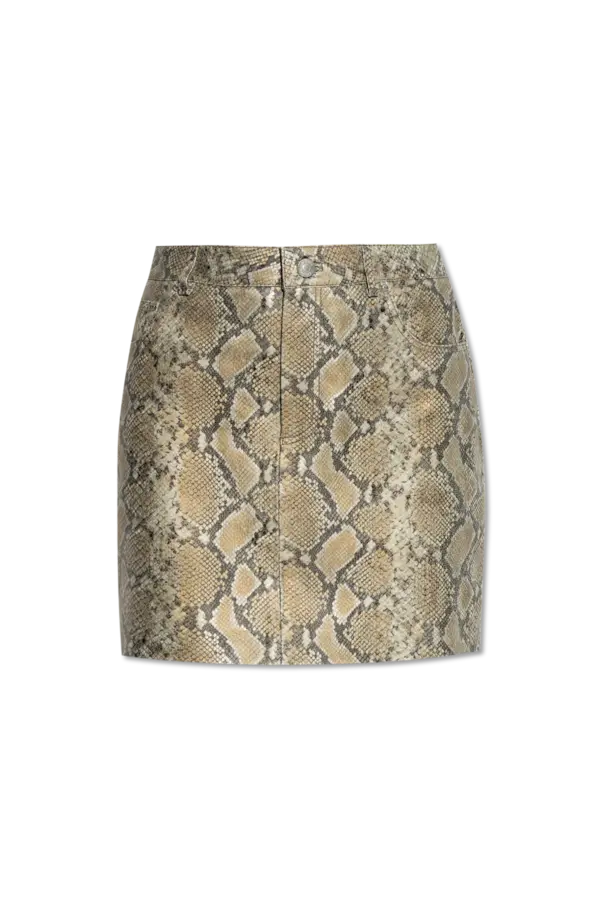 GESTUZ Gzfeliza Lamb Leather Snake Print Skirt
