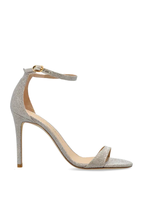 STUART WEITZMAN Nudist Ii Heeled Sandals - Silver
